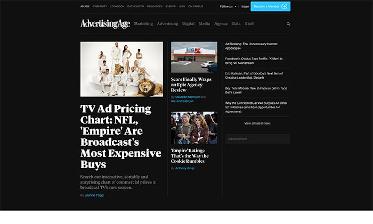 Advertising Age | Admire The Web