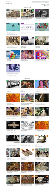 Culture Calendar | Admire The Web