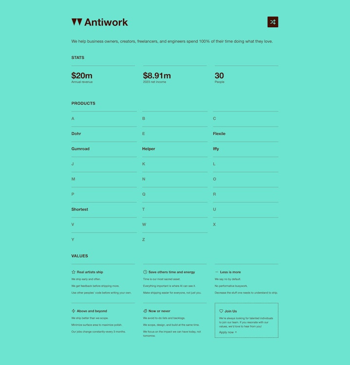 Antiwork | Admire The Web